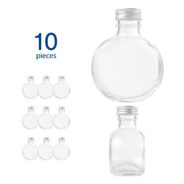 【10個セット】ハーバリウム用にお使いいただくのにぴったりな瓶です。入れても締め易いスクリューキャップでしっかりと密封します。■サイズ　高さ約10.74cm x 幅約8.3cm　口径約3cm■容　量　150ml(メーカー適正容量)※製造時の...