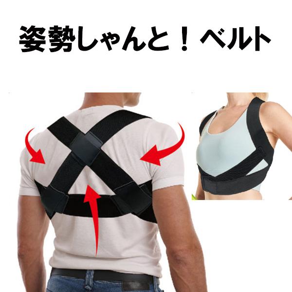 スマホやパソコン作業で前のめりになった姿勢をサポートベルトで美姿勢に！男女兼用で簡単に装着でき、姿勢をスッキリととのえましょう。【サイズなど】Ｍサイズ：胸囲（約）76-93ｃｍＬサイズ：胸囲（約）90-104ｃｍ材質：ナイロン、ポリエステル...