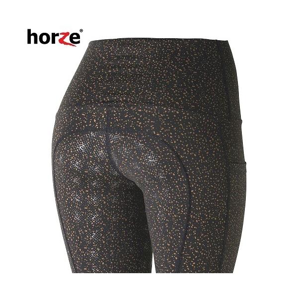 落ち着いたブロンズプリントでスタイリッシュなレギンスキュロットです。サイドには深めのポケットが2か所あり、携帯もスッポリ入ります。horzeのロゴマークのフルグリップシート。Horze  Silicone Grip Full Seat  b...
