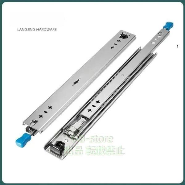 工業用スライドレール 250mm-1500mm 重量用引き出しスライド 伸縮式 スライドレール、ロック機能、簡単に解除が可能、頑丈な負荷重量120kgご注意ください：本品は1本単位での販売となります。ご購入の際は数量をお確かめください。