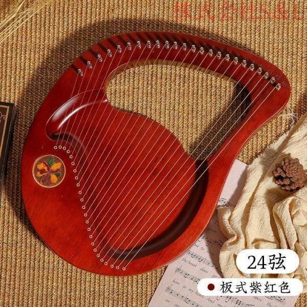 【高品質素材】リラハープはマホガニーの無垢の共鳴箱でできており、硬度と密度の高い木材は、調子を保ち、木材への弦の力を避けるのに十分な強度があります。楽器は温かみのある声で心地よい音色です。【透明感ある音】ソリッドウッドならではのクリアな透き...
