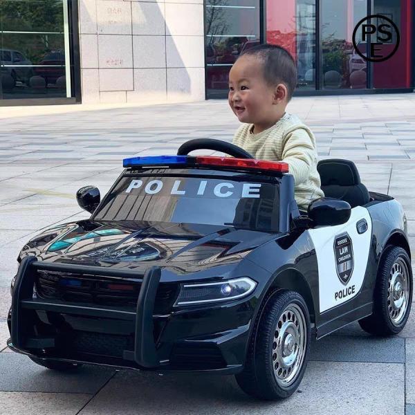 乗用玩具 電動乗用カー 乗用リモコンカー 電動自動車 パトカー 電動ラジコンカー ベビー電動自動車 揺れ機能付き リモコン付き 子供用 リアルな車体 屋外 散歩