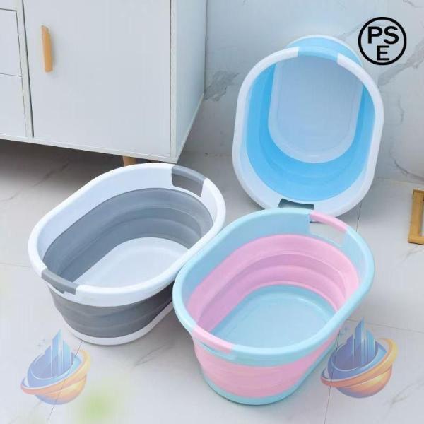 たらい 洗い桶 バスケット 折り畳み 折りたたみ ソフト コンパクト 折りたたみたらい ベビーバス ペットバス ソフト たためる ランドリー アウトドア 足湯 ペット 洗濯物 ソフトバケツ 洗い物 水遊び 折りたためるソフトタブ 湯桶 湯お...
