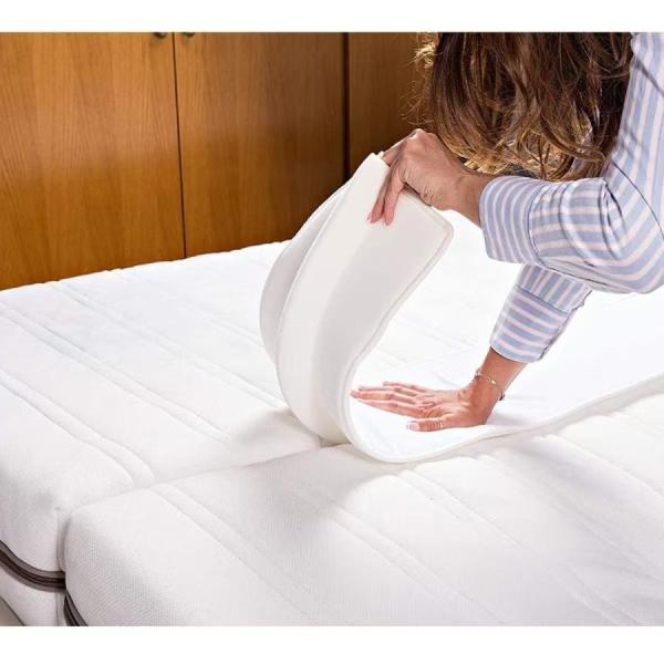 布団隙間パッド　195cm　接続バンド付き■すき間パッド × マットレスバンド2枚のマットレスを、広々1枚のマットレスとしてお使い頂けます。2つのマットレスの隙間をなくす「すき間パッド」と、マットレス同士が離れないよう固定する「マットレスバ...