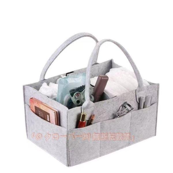 おむつのストックの収納や持ち運びに。おむつストッカー。仕切りがあって収納が綺麗で機能的にご使用可能です。なんと仕切りはカスタマイズ可能です。おもちゃや入れるものによって変更できるのも魅力。超軽量フェルト生地は丈夫で長持ち。※商品画像はお客様...
