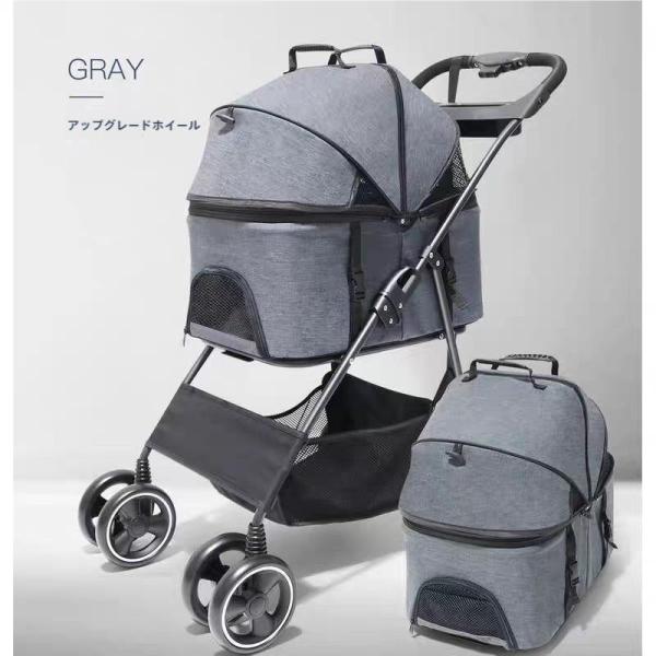 商品説明カラー グレー ブルー ピンクサイズ （詳しくサイズ 画像を参考にしてください）素材：カバー：オクスフォード紡績フレーム：スチールタイヤ：EVA耐荷重：50kg以内カラー グレー適用対象：中小型犬 猫適用シーン：獣医 動物病院 通院...