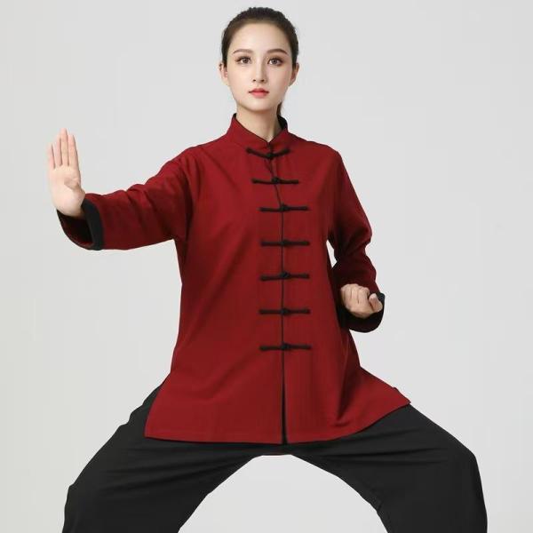 太極拳ウェア メンズ￥/レディース 太極拳服 セットアップ 表演服 練習着 カンフー服 演武用服 拳法 太極拳 上下セット 男女兼用 7色 秋 冬