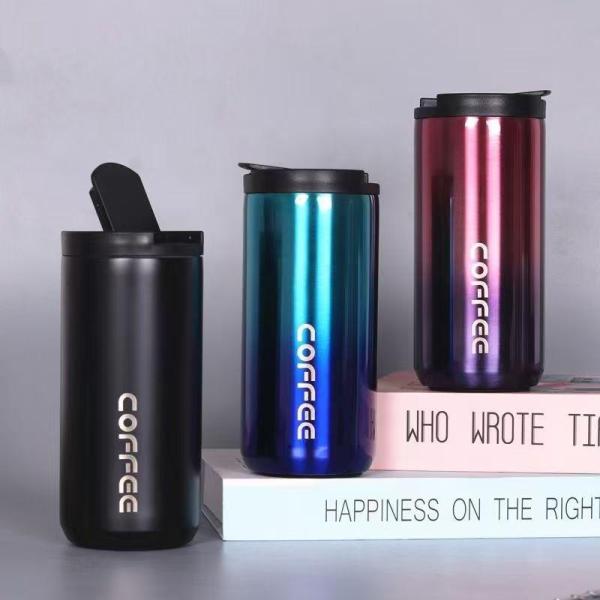 タンブラー 蓋付き 蓋つきタンブラー ステンレスタンブラー おしゃれ コーヒータンブラー コーヒー 保温タンブラー 蓋付マグカップ 真空断熱タンブラー 保冷 保温 コーヒーカップ コップ ストロー 車載 ステンレス製 通勤 OL 水筒 マグ...