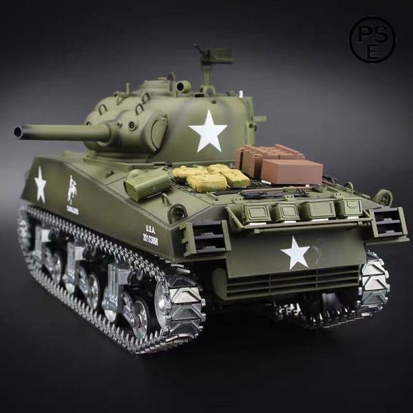 "製品名：1/16 米シャーマンM4A3リモコン主力戦車シミュレーション比：1/16製品仕様：38×16.5×22.5cm（砲身含み）包装サイズ：50.7×20×30.5cm使用時間：25分程度充電時間：5-6時間本体電源：7.4V/180...