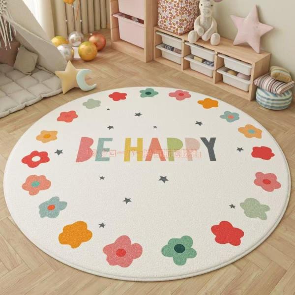12カラー/3サイズ ラグ マット 可愛い キッズルーム 子ども部屋 お子様 小さめ 大きめ 丸 円形 センターラグ シャギーラグ キュート ホットカーペット 床暖房 対応 プレゼント ギフト仕様サイズ (約)-直径80cm 重さ：700g...
