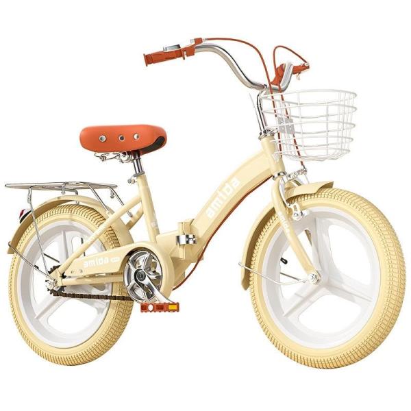 折りたたみ式 子供用自転車 16インチ クーポン 18インチ 20インチ22インチ補助輪4歳 5歳 6歳 7歳 8歳男の子 女の子 幼児 小学生型号: シングルB子供用自転車色: ピンク、カーキ色、緑色
