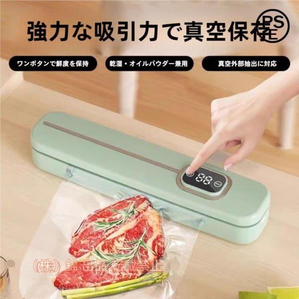 真空パック機 真空パック器 真空パック 袋100枚付き 家庭用 業務用 フードセーバー 小型 キッチン 60Kpa 強力 乾湿兼用 シーラー フードシーラー 真空包装機
