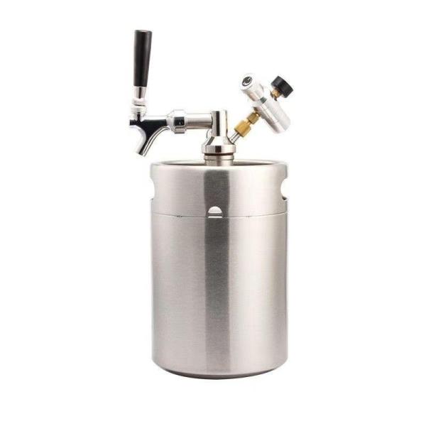 ビールサーバー ビールディスペンサー ミニCO2レギュレーター付き 小型 軽量 頑丈 ステンレス鋼 ビール樽 耐久性 持ち運び便利 使い簡単 ホーム/発酵/醸造ケゲレ