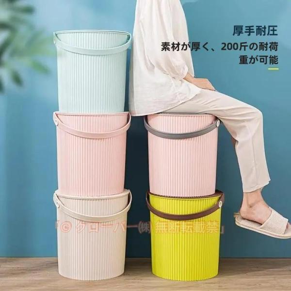 ■ 20L ふた付き【関連キーワード】カラフルな万能バケツ、ポップな色とカワイイデザインのほかに、ホース穴やスタッキング可能などのアイデアも◎。