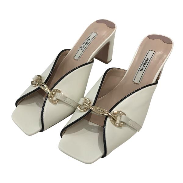 ハーリップトゥ Her lip to「Bit Square-Toe Mules」 サンダル【ランク】「中古品・比較的綺麗な商品」【詳細説明】ハーリップトゥの「Bit Square-Toe Mules」 サンダルです。【M/L/U】レディース...