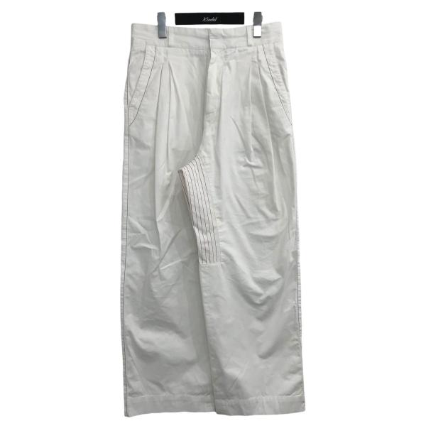 ウェールズボナー WALES BONNER切替パンツ【ランク】「中古品・比較的綺麗な商品」【詳細説明】ウェールズボナーの切替パンツです。【M/L/U】メンズ【表記サイズ】46【詳細サイズ】ウエスト：約73ｃｍ股上　　：約32ｃｍレングス：約...