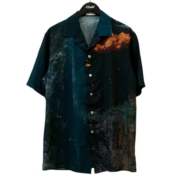 ベッドフォード BED J．W． FORDOpen collar half sleeve IWAMOTO blouse グラフィックオープンカラー半袖シャツ【ランク】「中古品・比較的綺麗な商品」【詳細説明】ベッドフォードのOpen coll...