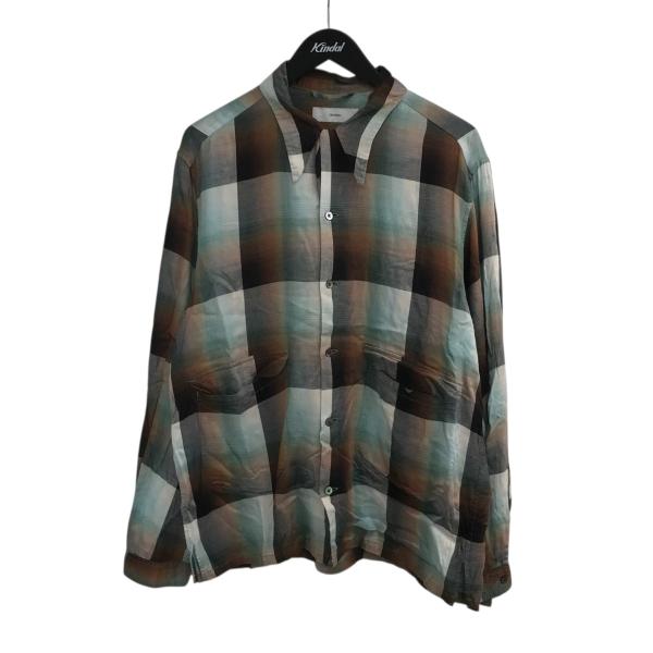 シュガーヒル SUGARHILL「Ombre Panama Open-collar Shirt」 チェックシャツ 21SSSH01【ランク】「中古品・比較的綺麗な商品」【詳細説明】シュガーヒルの「Ombre Panama Open-coll...