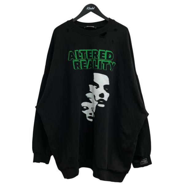 ラフシモンズ RAF SIMONS22AW 「DESTROYED CREW NECK SWEAT ALTERED REALITY PRINT」 プリントスウェット 222 M168【ランク】「中古品・比較的綺麗な商品」【詳細説明】ラフシモン...