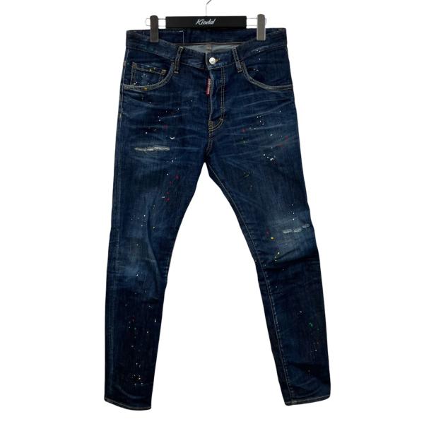ディースクエアード DSQUARED2「SKATER JEAN」 ペンキ加工デニムパンツ S71LB1165【ランク】「中古品・比較的綺麗な商品」【詳細説明】ディースクエアードの「SKATER JEAN」 ペンキ加工デニムパンツ S71LB...