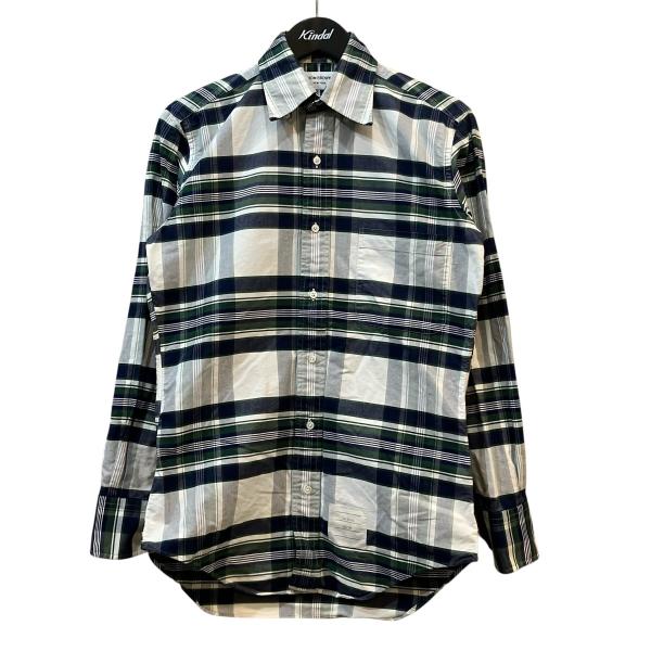 トム・ブラウン Thom Browneチェックシャツ MWL001AW6211【ランク】「中古品・比較的綺麗な商品」【詳細説明】トム・ブラウンのチェックシャツ MWL001AW6211です。【M/L/U】メンズ【表記サイズ】0【詳細サイズ】...