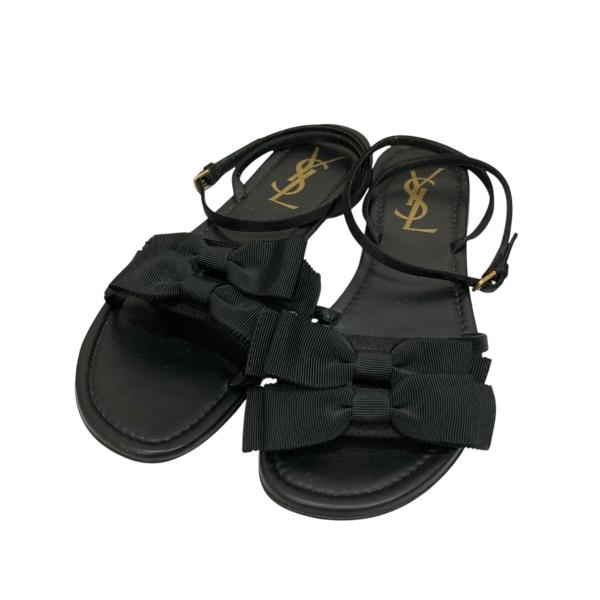 イヴサンローランリヴゴーシュ Yves Saint Laurent Rive Gaucheリボンストラップサンダル【ランク】「中古品・汚れ、ダメージのある商品」【詳細説明】イヴサンローランリヴゴーシュのリボンストラップサンダルです。【M/L...