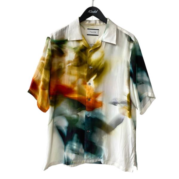 ターク TAAKKBLURRED FLOWERSILK SHIRT 総柄 半袖シャツ TA22SS-SH023【ランク】「中古品・汚れ、ダメージのある商品」【詳細説明】タークのBLURRED FLOWERSILK SHIRT 総柄 半袖シャ...
