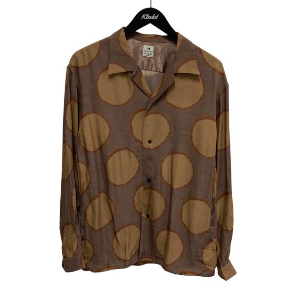 サスクワァッチファブリックス． SASQUATCHfabrix．SUN DOTS OPEN COLLAR L／S SHIRTre-yonn  総柄シャツ 19SS-SY9-007【ランク】「中古品・比較的綺麗な商品」【詳細説明】サスクワァッ...