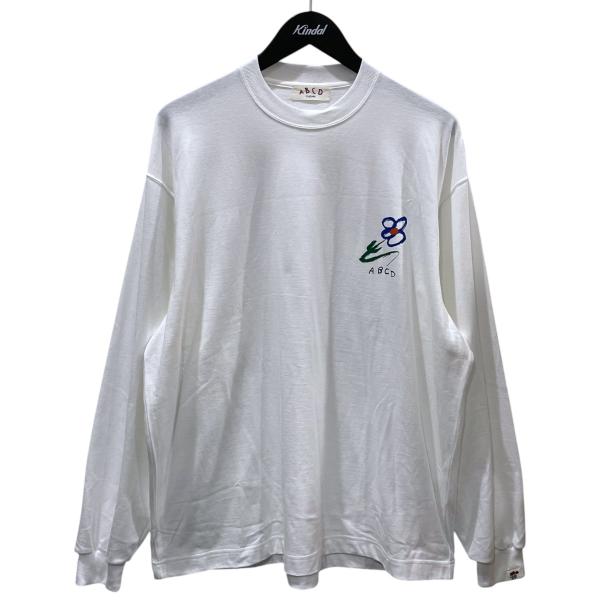 エブリワン (エービーシーディー フルール) everyone(ABCD FLEURS)フラワープリント長袖カットソー FLORAL PAINTING LOGO L／S TEE フローラルペインティングロゴ ロングスリーブティーシャツ【ラン...