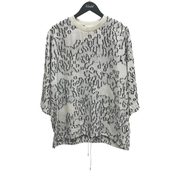 クリスチャンワイナンツ christian wijnants24SS THABANI BOXY TOP WITH DRAWSTRING HEM AND RIBBED COLLAR 半袖ブラウス WPT7425THABAN【ランク】「中古品・...