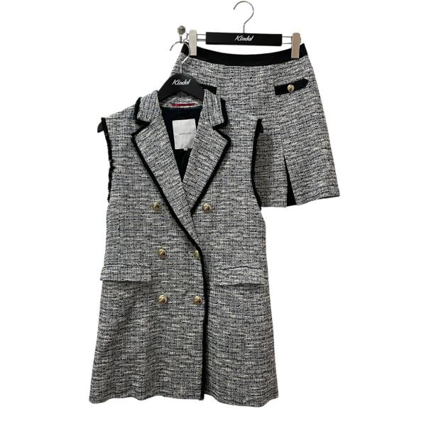 ラブレス LOVELESSジレ＆ミニスカート ツイードセットアップ 62F68-126-24【ランク】「中古品・比較的綺麗な商品」【詳細説明】ラブレスのジレ＆ミニスカート ツイードセットアップ 62F68-126-24です。【M/L/U】レ...