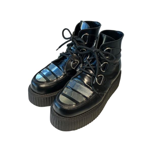 リミフゥ×アンダーグラウンド LIMI feu×UNDERGROUND(R)BLACK LEATHER BOOTS WITH METAL PLATES ブーツ LJ-E02-713-1-02【ランク】「中古品・比較的綺麗な商品」【詳細説明】...