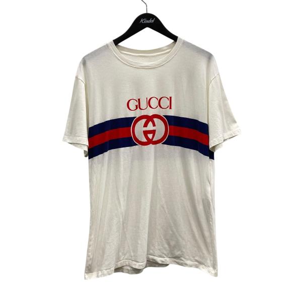 グッチ GUCCIInterlocking Logo Print Te 半袖Tシャツ 548334  XJET1【ランク】「中古品・比較的綺麗な商品」【詳細説明】グッチのInterlocking Logo Print Te 半袖Tシャツ 5...