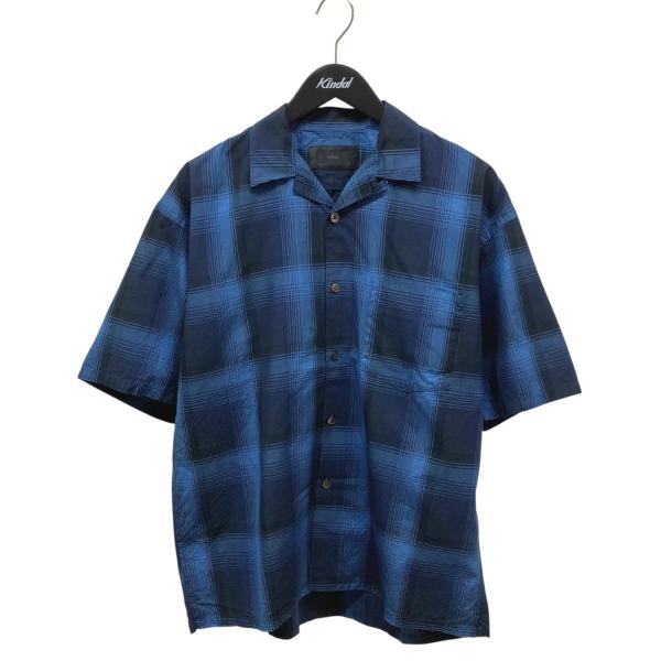ビームス BEAMSthe A   Indigo Check Open Collar Shirt 半袖シャツ 25S-HE0103【ランク】「中古品・比較的綺麗な商品」【詳細説明】ビームスのthe A   Indigo Check Open...
