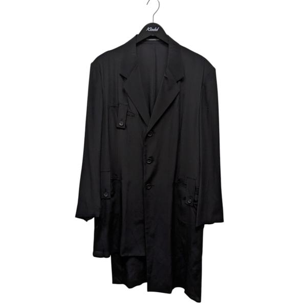 ヨウジヤマモトプールオム Yohji Yamamoto pour homme25SS 12M SILK DECINE TAB LONG JACKET ロングジャケット HP-J36-502【ランク】「中古品・比較的綺麗な商品」【詳細説明】ヨ...