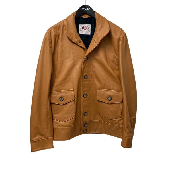ジェームス・グロース JAMES GROSEレザージャケット【ランク】「中古品・比較的綺麗な商品」【詳細説明】ジェームス・グロースのレザージャケットです。【M/L/U】メンズ【表記サイズ】42【詳細サイズ】着丈：約69ｃｍ肩幅：約48ｃｍ袖...