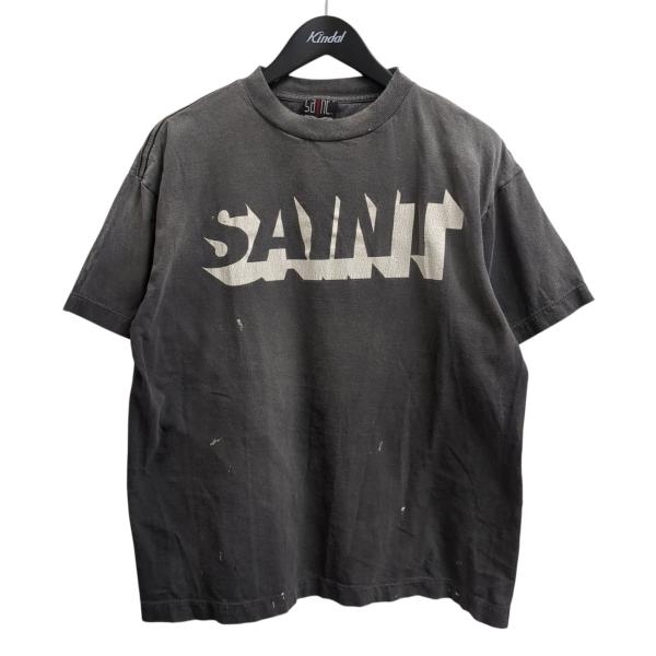 セントマイケル SAINT MICHAELSS TEE SAINT BLACK Tシャツ SM-HR1-0000-008【ランク】「中古品・比較的綺麗な商品」【詳細説明】セントマイケルのSS TEE SAINT BLACK Tシャツ SM-...