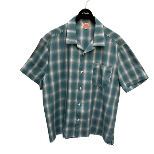 ビッグマイク BIG MIKEオンブレーチェック半袖シャツ【ランク】「中古品・汚れ、ダメージのある商品」【詳細説明】ビッグマイクのオンブレーチェック半袖シャツです。【M/L/U】メンズ【表記サイズ】M【詳細サイズ】着丈：約71ｃｍ肩幅：約4...