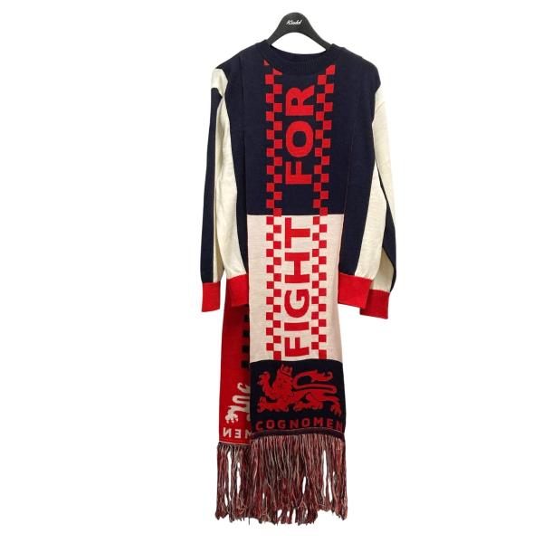 コグノーメン COGNOMENFOOTBALL SCARF KNIT マフラードッキングニット GLORY KN U03【ランク】「中古品・比較的綺麗な商品」【詳細説明】コグノーメンのFOOTBALL SCARF KNIT マフラードッキン...