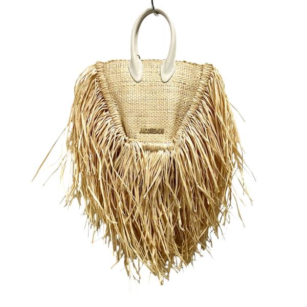 ジャックムス JACQUEMUSラッフルハンドバッグ【ランク】「中古品・比較的綺麗な商品」【詳細説明】ジャックムスのラッフルハンドバッグです。【M/L/U】レディース【詳細サイズ】縦幅：約17ｃｍ横幅：約7ｃｍマチ：約5ｃｍショルダーの長さ...