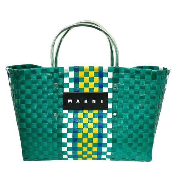 マルニ MARNIピクニックバッグ トートバッグ【ランク】「中古品・比較的綺麗な商品」【詳細説明】マルニのピクニックバッグ トートバッグです。【M/L/U】レディース【詳細サイズ】縦幅：約24ｃｍ横幅：約34ｃｍマチ：約15ｃｍショルダーの...