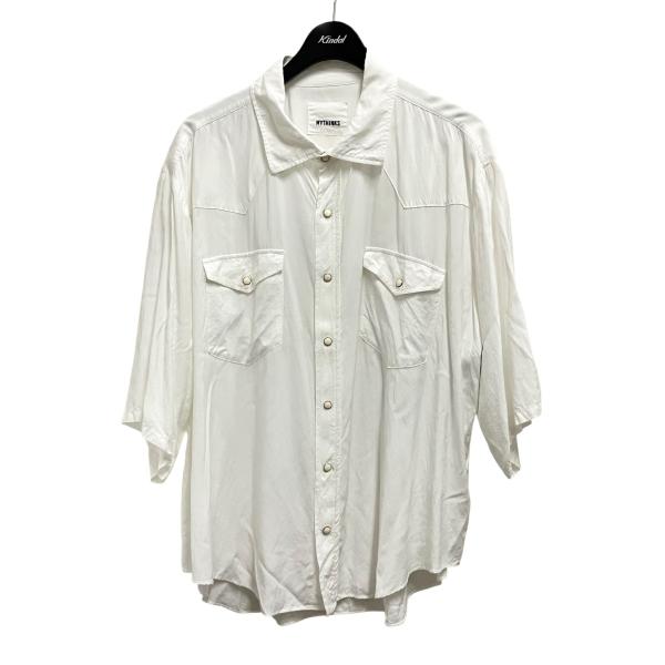 マイシンクス MYTHINKSシルク混半袖シャツ【ランク】「中古品・比較的綺麗な商品」【詳細説明】マイシンクスのシルク混半袖シャツです。【M/L/U】メンズ【表記サイズ】M【詳細サイズ】着丈：約76ｃｍ肩幅：約53ｃｍ袖丈：約32ｃｍ身幅：...