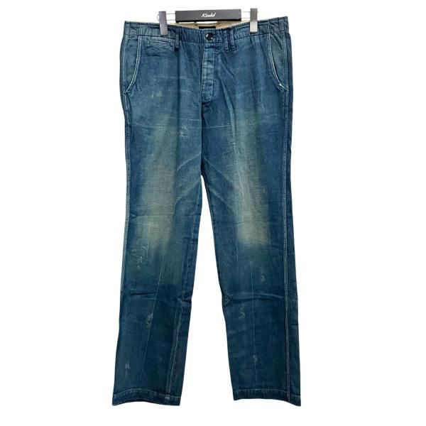 チマラ chimalaUSED加工デニムパンツ【ランク】「中古品・比較的綺麗な商品」【詳細説明】チマラのUSED加工デニムパンツです。【M/L/U】メンズ【表記サイズ】30【詳細サイズ】ウエスト：約92ｃｍ股上　　：約27ｃｍレングス：約8...