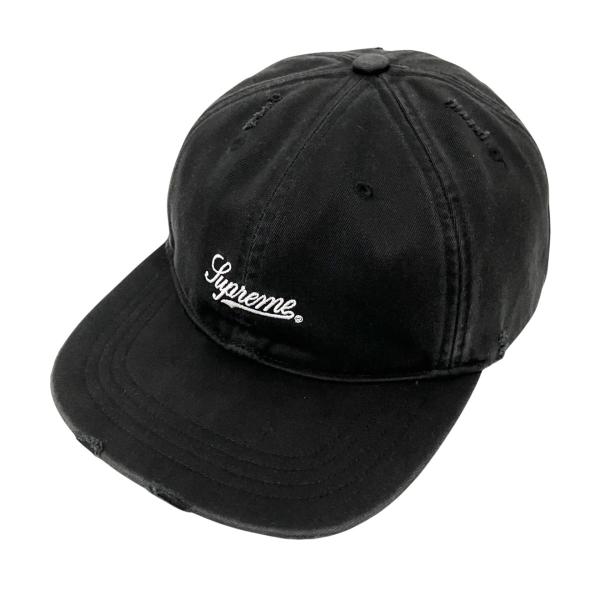 シュプリーム Supreme25AW Distressed Script 6-Panel Cap ロゴ刺繍キャップ【ランク】「中古品・比較的綺麗な商品」【詳細説明】シュプリームの25AW Distressed Script 6-Panel ...
