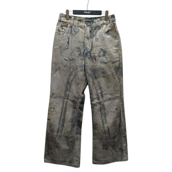 ノーフェイスストゥディオス NO／FAITH STUDIOS25SS PRINTED DENIM   BEI USED LOOK PRINTED デニムパンツ【ランク】「中古品・比較的綺麗な商品」【詳細説明】ノーフェイスストゥディオスの25...