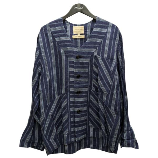 ニコラスデイリー NICHOLAS DALEYストライプシャツジャケット【ランク】「中古品・比較的綺麗な商品」【詳細説明】ニコラスデイリーのストライプシャツジャケットです。【M/L/U】メンズ【表記サイズ】38【詳細サイズ】着丈：約72ｃｍ...