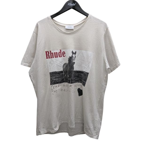 ルード RHUDEHorese Tee プリントTシャツ【ランク】「中古品・比較的綺麗な商品」【詳細説明】ルードのHorese Tee プリントTシャツです。【M/L/U】メンズ【詳細サイズ】着丈：約72ｃｍ肩幅：約45ｃｍ袖丈：約21ｃｍ...