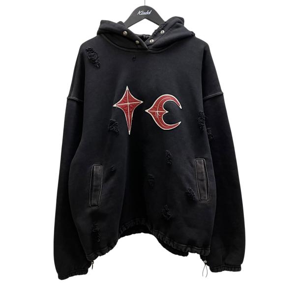 サグクラブ THUG CLUBROCK HOODIEパーカー【ランク】「中古品・比較的綺麗な商品」【詳細説明】サグクラブのROCK HOODIEパーカー です。【M/L/U】メンズ【表記サイズ】2【詳細サイズ】着丈：約67ｃｍ肩幅：約66ｃ...