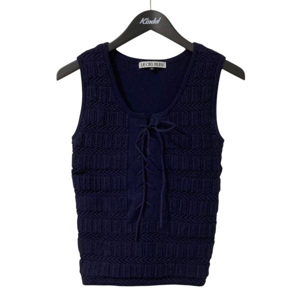 ルシェルブルー LE CIEL BLEUKnit Top w Lace-Up Front ノースリーブニット 27A61305【ランク】「中古品・比較的綺麗な商品」【詳細説明】ルシェルブルーのKnit Top w Lace-Up Front...