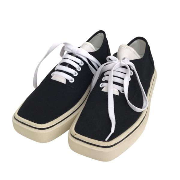 ウェルダン WE11DONESQUARE TOE LOW TOP SNEAKERS スニーカー WD-AO1-21-501-W-BK【ランク】「中古品・比較的綺麗な商品」【詳細説明】ウェルダンのSQUARE TOE LOW TOP SNEA...